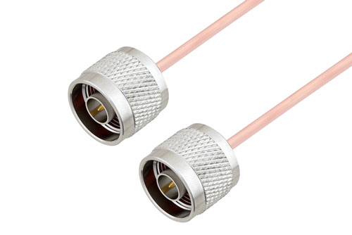 N Male to N Male Cable 24 Inch Length Using RG405 Coax