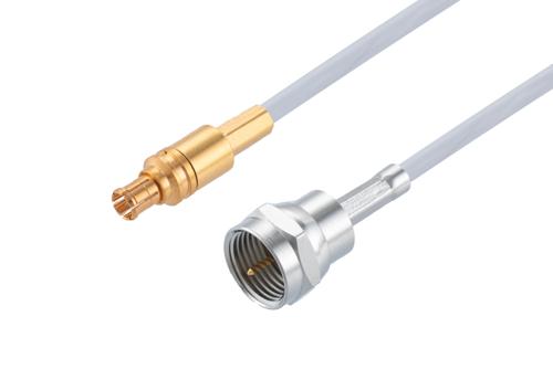 75 Ohm MCX Plug to 75 Ohm F Male Cable Using 75 Ohm RG187 Coax