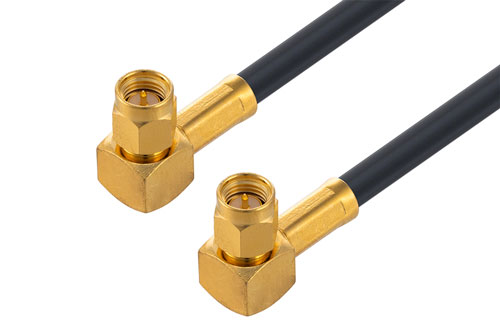 Fire Rated SMA Male Right Angle to SMA Male Right Angle Low Loss Cable ...