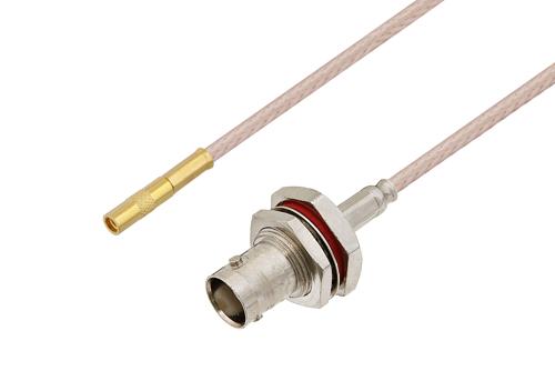 MMCX Jack to BNC Female Bulkhead Cable Using RG316 Coax