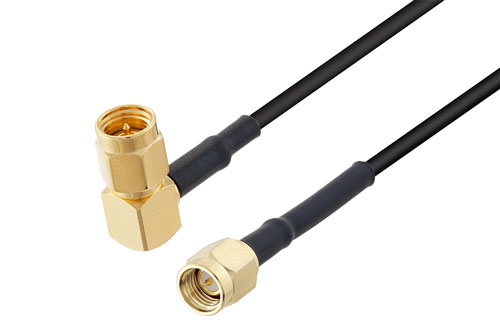 Fire Rated SMA Male Right Angle to SMA Male Low Loss Cable 100 cm ...