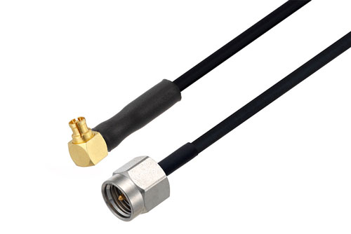 Mini SMP Female Right Angle to SMA Male Cable 9 Inch Length Using PE ...