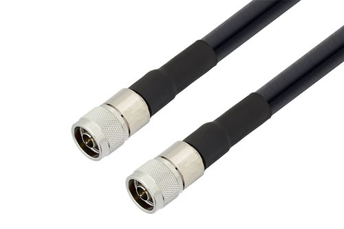 N Male to N Male Low Loss Cable 48 Inch Length Using LMR-LW600 Coax
