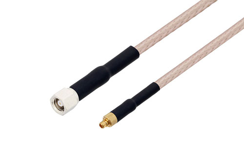 SMC Plug to MMCX Plug Cable 24 Inch Length Using RG316 Coax with HeatShrink