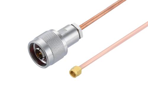 2.92mm Male to N Male Cable Using RG402 Coax, LF Solder