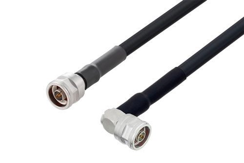N Male to N Male Right Angle Low Loss Cable 36 Inch Length Using LMR ...