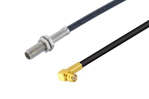 SSMA Female Bulkhead to Push-On SMP Female Right Angle Low Loss Cable ...