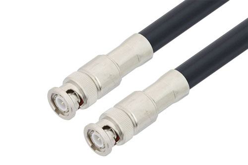 Fire Rated BNC Male to BNC Male Low Loss Cable 48 Inch Length Using LMR ...