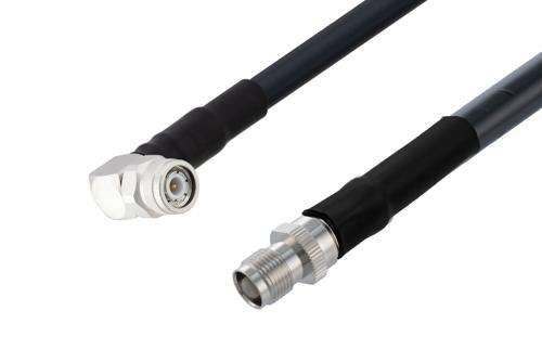TNC Male Right Angle to TNC Female Low Loss Cable Using LMR-400-DB Coax ...