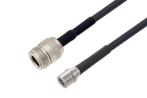 N Female to QMA Male Low Loss Cable 24 Inch Length Using LMR-195-UF ...