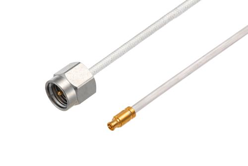 Mini SMP Female to SMA Male Cable Using PE-SR405AL Coax