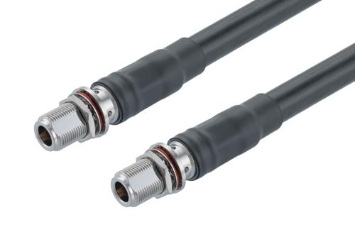 N Female Bulkhead to N Female Bulkhead Low Loss Cable Using LMR-600-UF ...