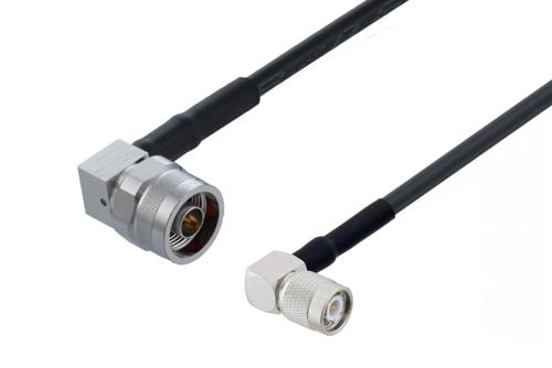 N Male Right Angle to TNC Male Right Angle Low Loss Cable 12 Inch ...