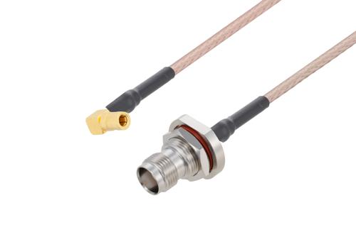 SSMB Plug Right Angle to TNC Female Bulkhead Cable Using RG316 Coax ...