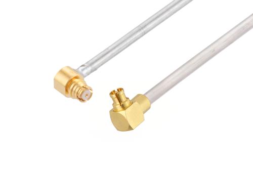 Mini SMP Female Right Angle to SMP Female Right Angle Cable Using ...