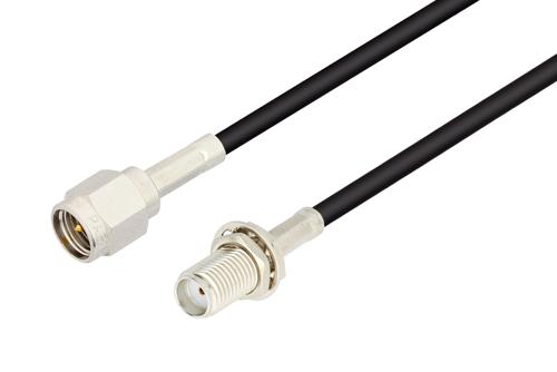 Fire Rated SMA Male to SMA Female Bulkhead Low Loss Cable Using LMR-100 ...