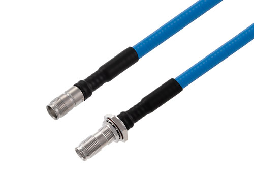 NEX10 Female to NEX10 Female Bulkhead Low PIM Cable Using SPP-250-LLPL Coax