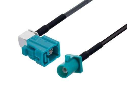 Water Blue FAKRA Jack Right Angle to FAKRA Plug Low Loss Cable Using ...