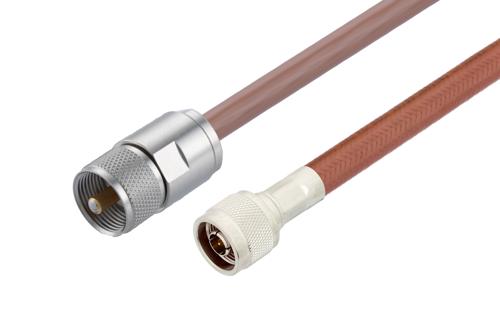 N Male to UHF Male Cable Using RG393 Coax