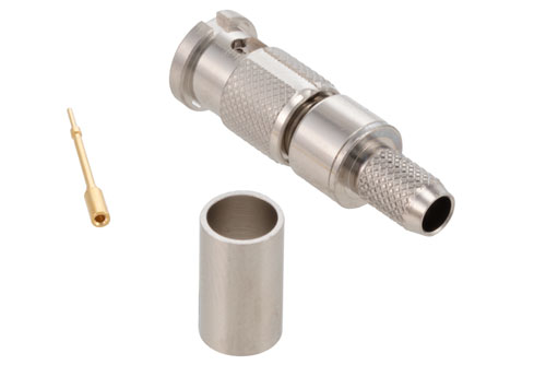 12G SDI 75 Ohm HD-BNC Male Connector Crimp/Solder Attachment for Belden 4855R, Belden 1855A