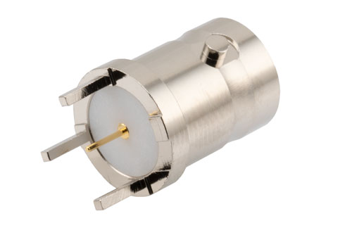 12G SDI 75 Ohm BNC Female Connector Solder Attachment Thru Hole PCB