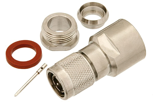 75 Ohm TNC Male Connector Clamp/Solder Attachment for RG11, RG144, RG216