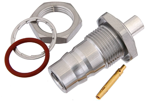 QN Female Bulkhead Mount Connector Solder Attachment for PE-SR402AL, PE ...