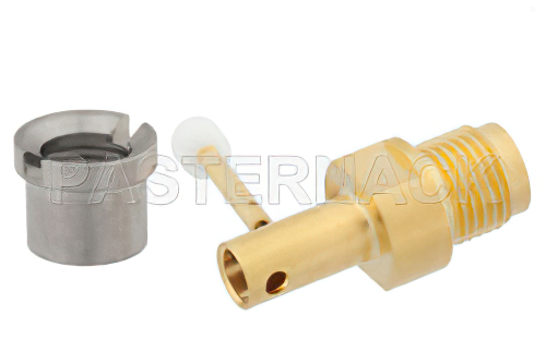 SMP Male Bulkhead Mount Smooth Bore Connector Solder Attachment for PE ...