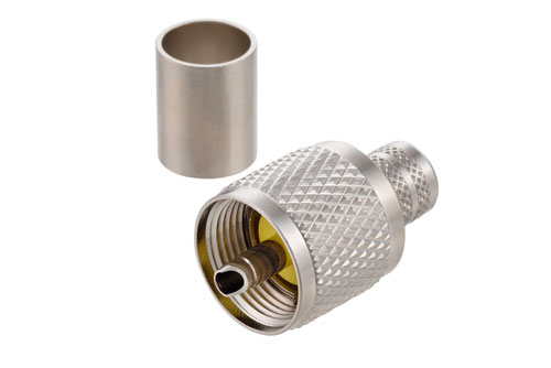 UHF Male Connector Crimp/Solder Attachment for RG213, RG215, RG8