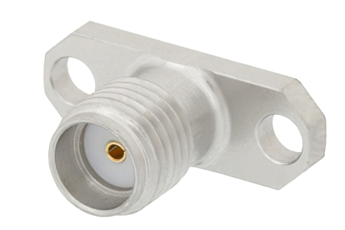 SMA Female Field Replaceable Connector 2 Hole Flange Mount .036 inch Pin