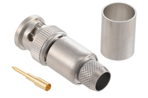 MHV Male Connector Crimp/Solder Attachment for RG214, RG9, RG225, RG393