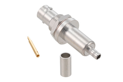 SHV Jack Bulkhead Mount Connector Crimp/Solder Attachment for RG58, LMR ...