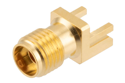 2.92mm Female PCB Mount with Tab Contact 40GHz VSWR1.2, 0.0295 Inches End Launch PCB Connector
