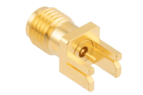 2.92mm Female PCB Mount with Tab Contact 40GHz VSWR1.2, 0.0197 Inches End Launch PCB Connector