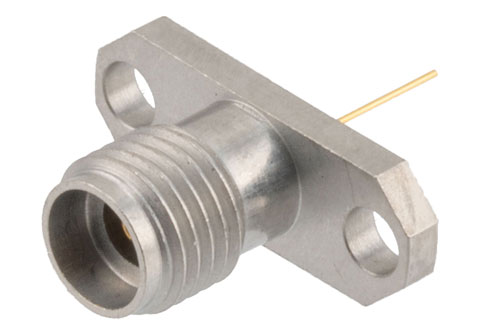 2.92mm Female 2 hole PCB Mount with Round Contact 42GHz VSWR1.2, 0.012 ...