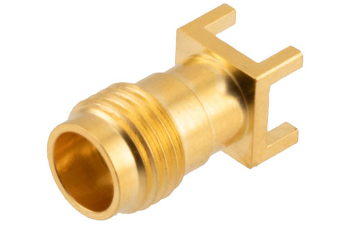 2.4mm Female PCB Mount with Round Contact 50GHz VSWR1.25, 0.210 Inches Hole Space with 0.059 ...