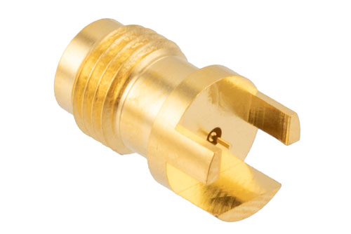 2.4mm Female PCB Mount, Round Contact 50GHz VSWR1.25, 0.098 Inches End Launch PCB Connector