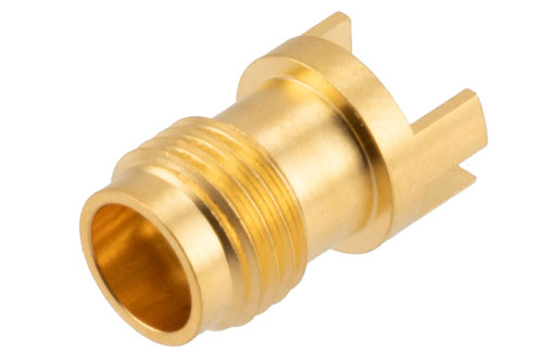 2.4mm Female PCB Mount, Round Contact 50GHz VSWR1.25, 0.068 Inches End Launch PCB Connector