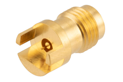 2.4mm Female PCB Mount, Round Contact 50GHz VSWR1.25, 0.068 Inches End ...