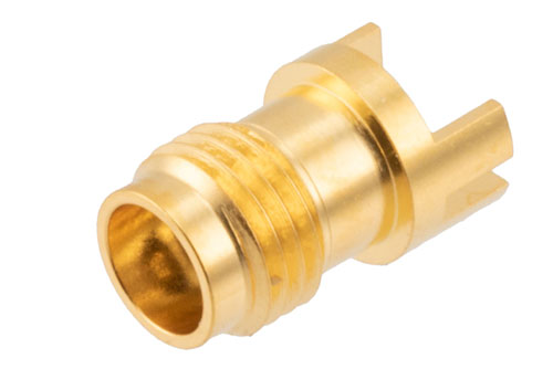 2.4mm Female PCB Mount, Round Contact 50GHz VSWR1.25, 0.048 Inches End Launch PCB Connector