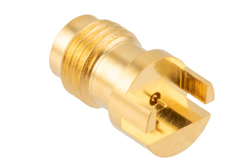 2.4mm Female PCB Mount, Round Contact 50GHz VSWR1.25, 0.048 Inches End ...