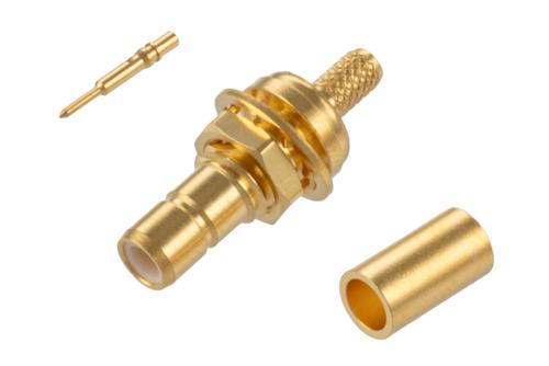 SMB Jack Bulkhead Mount Connector Crimp Attachment for LMR-100, PE-B100 ...
