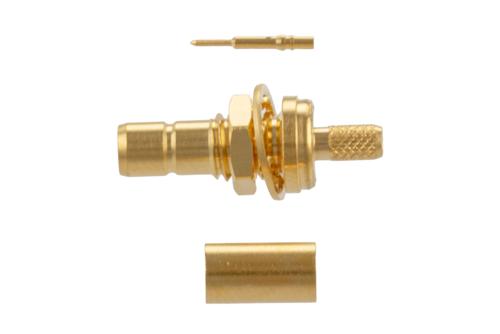 SMB Jack Bulkhead Mount Connector Crimp Attachment for LMR-100, PE-B100 ...