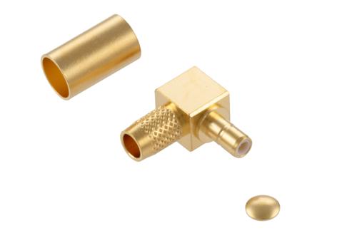 SMB Jack Right Angle Connector Crimp Attachment for LMR-240 Cable