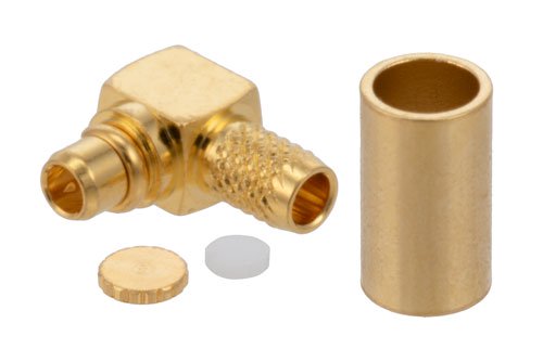 MMCX Plug Right Angle Connector Crimp/Solder Attachment for RG174, RG316, RG188, LMR-100, PE ...
