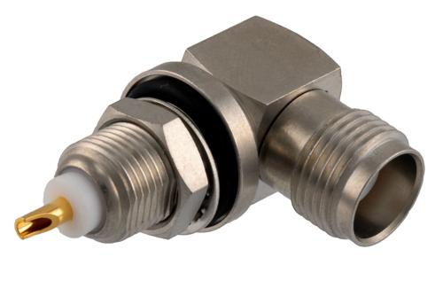 TNC Jack Right Angle Bulkhead Mount Connector Solder Attachment Solder Cup Terminal