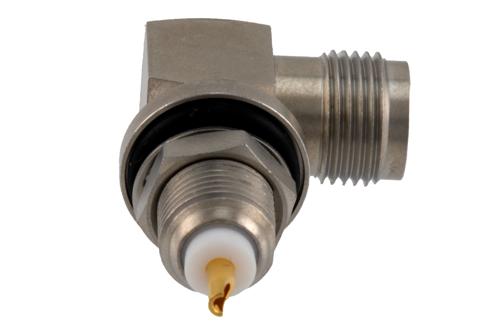 TNC Jack Right Angle Bulkhead Mount Connector Solder Attachment Solder Cup Terminal