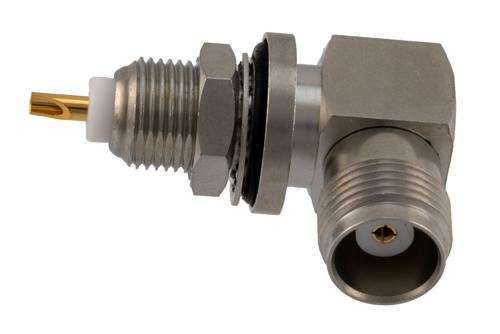 TNC Jack Right Angle Bulkhead Mount Connector Solder Attachment Solder Cup Terminal