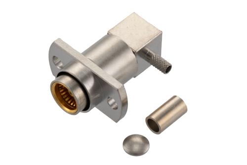 BMA Jack Right Angle Connector Crimp Attachment 2 Hole Flange Mount for ...