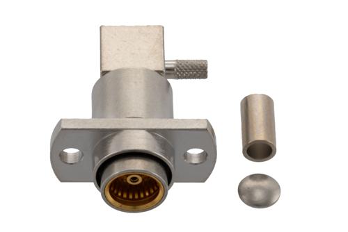 BMA Jack Right Angle Connector Crimp Attachment 2 Hole Flange Mount for ...